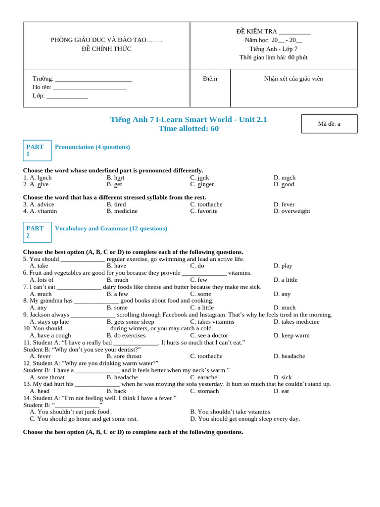 ISW 7 - Unit 2 - 1 - Test System | PDF | Soft Drink | Foods