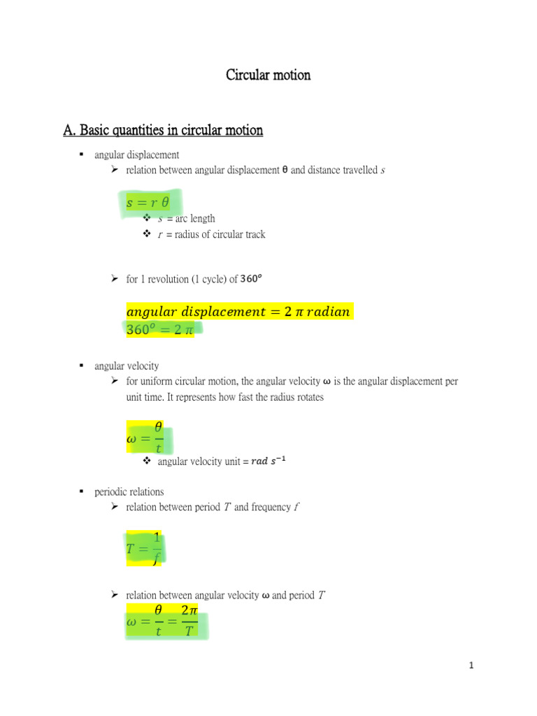 Circular Motion | PDF