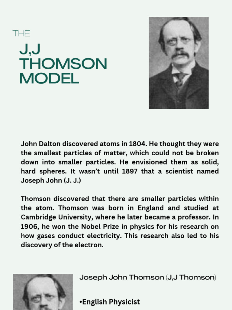 J.J Thomson Model | PDF
