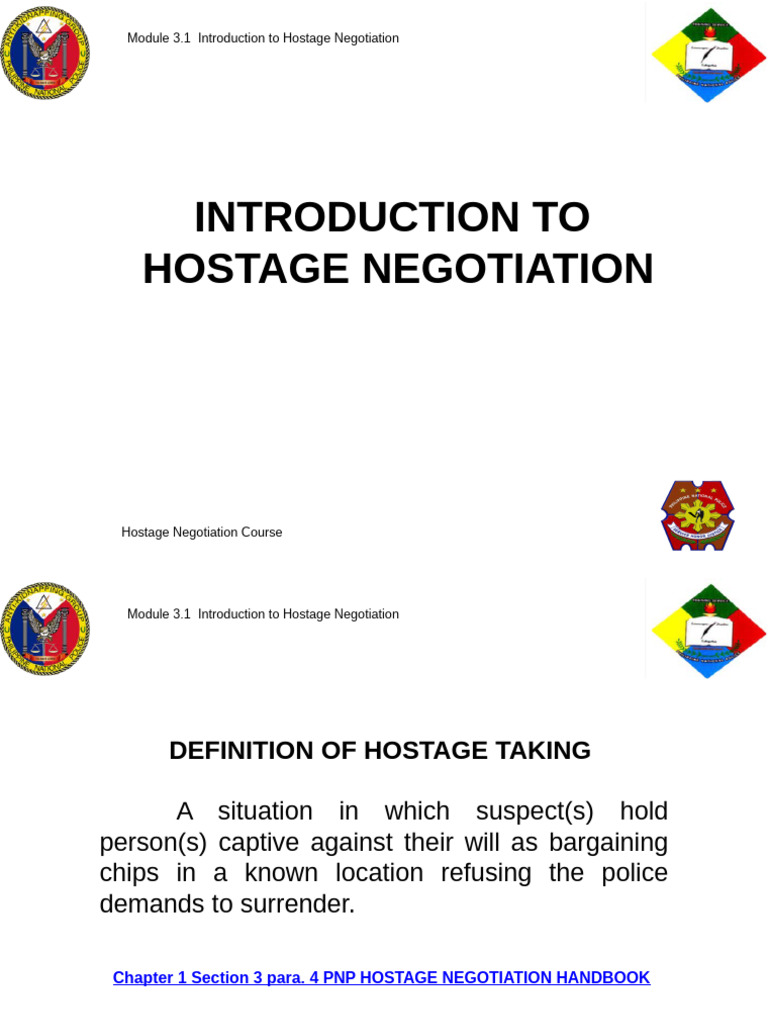 Lesson 3.1 Intro To Hostage Negotiation | PDF | History