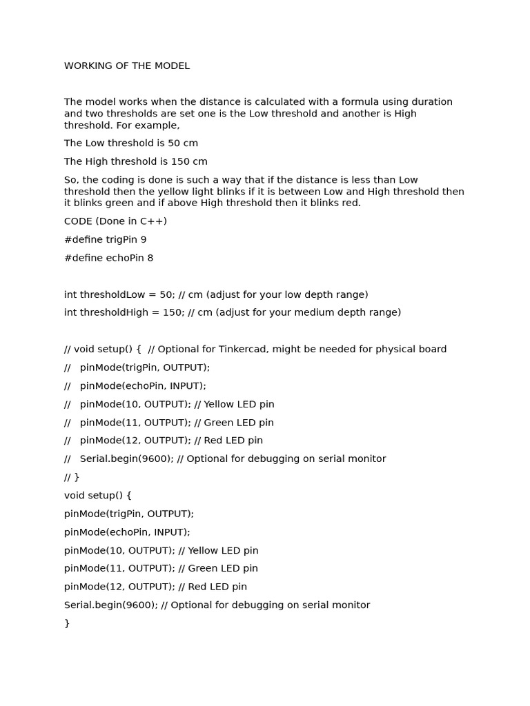 Depth Measuring Device Working Explanation | PDF