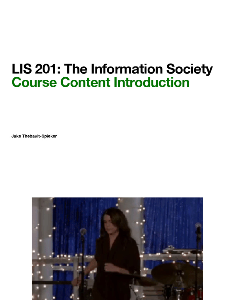 LIS201 W1L1 - Class Introduction | PDF