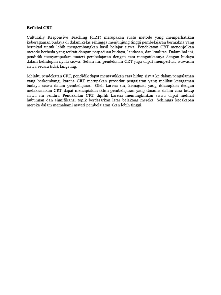 Refleksi CRT | PDF