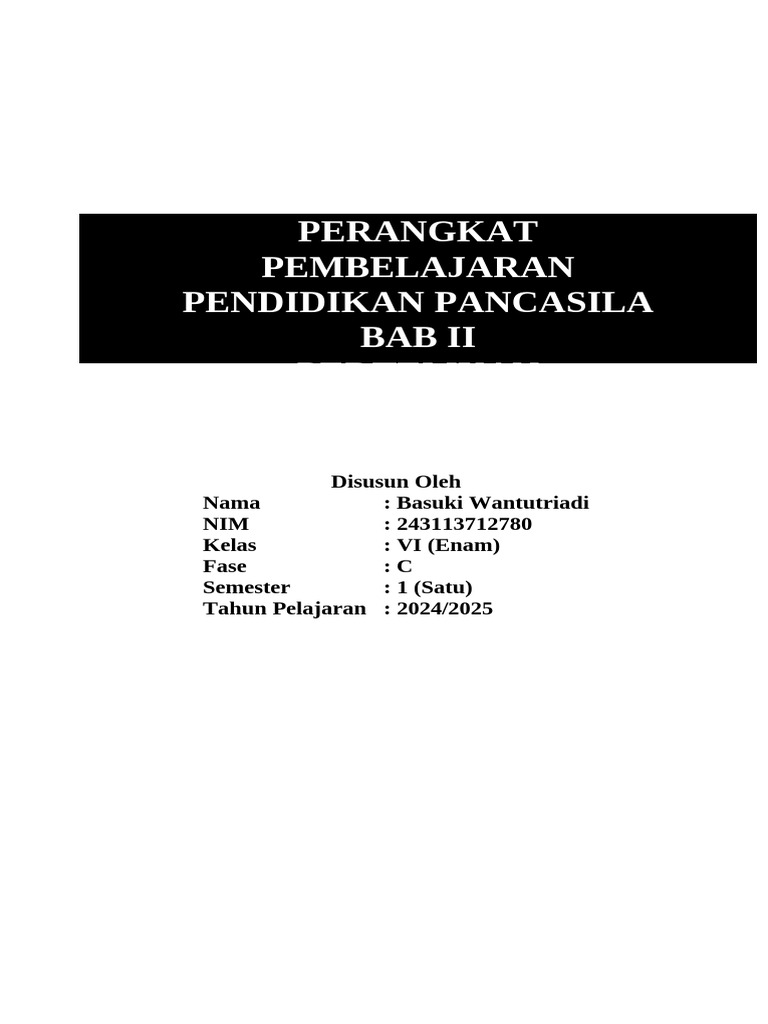 Perangkat Pembelajaran - Basuki Wantutriadi - 23444 | PDF
