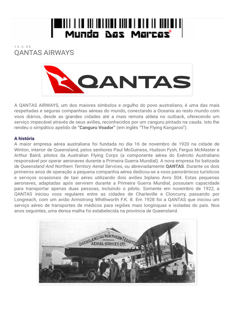 Mundo Das Marcas_ Qantas Airways | PDF