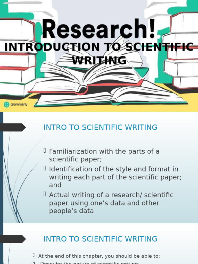Introduction To Scientific Writing | PDF