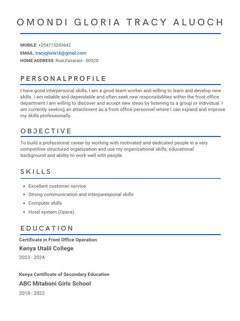 Gloria Tracy Cv-2 | PDF