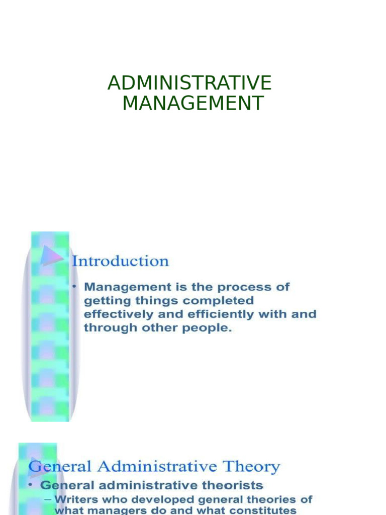 Administrative Management | PDF