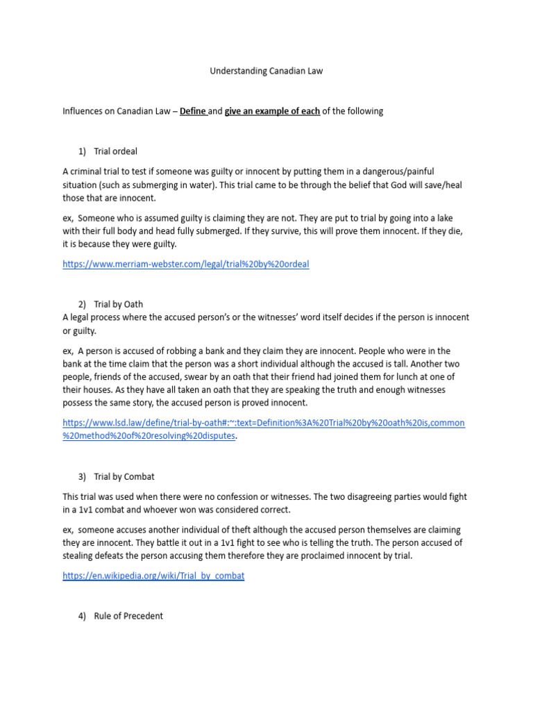 Understanding Canadian Law | PDF