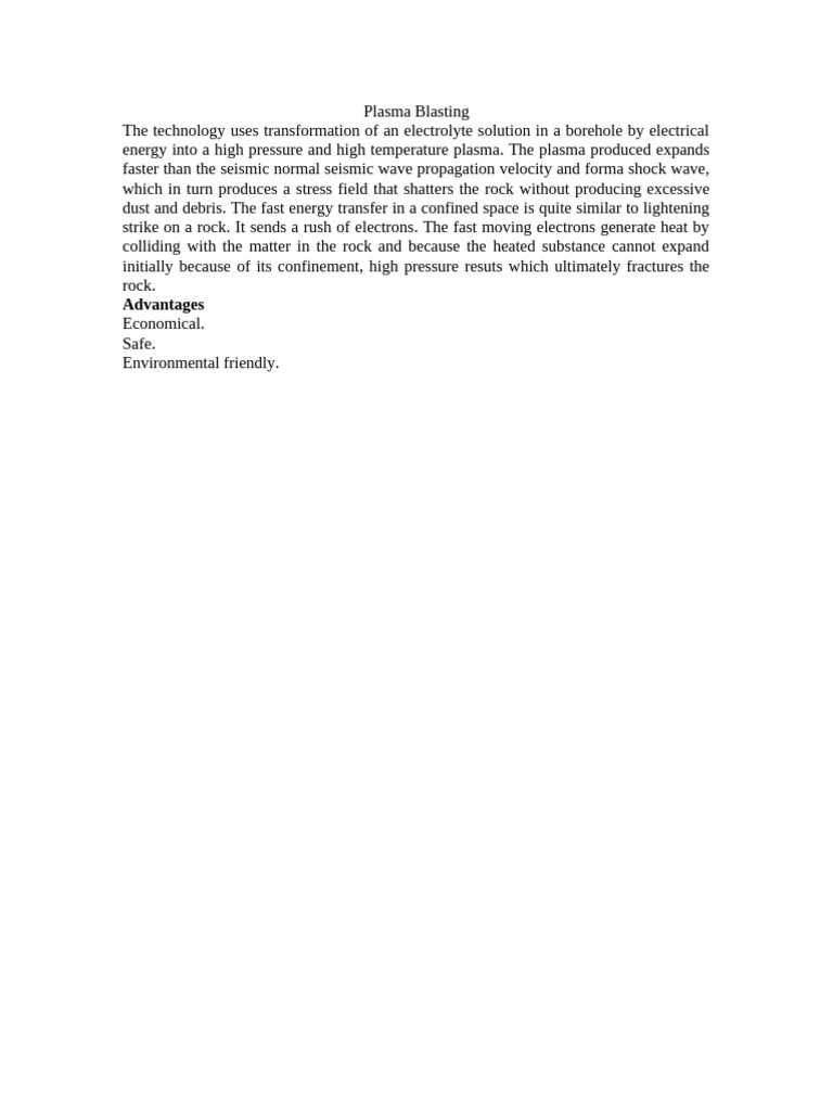 Plasma Blasting | PDF