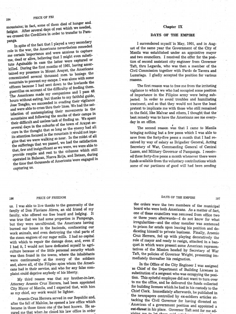 G3 Jose Alejandrino The Price of Freedom Final | PDF