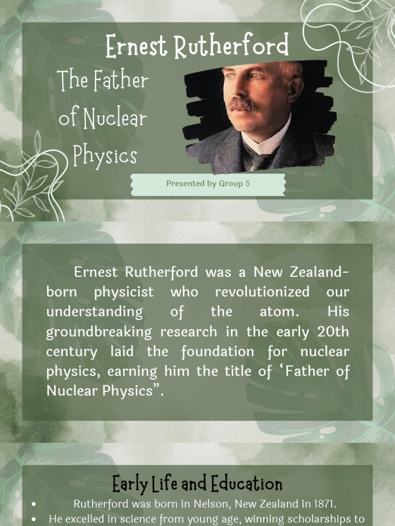 Ernest Rutherford Model | PDF