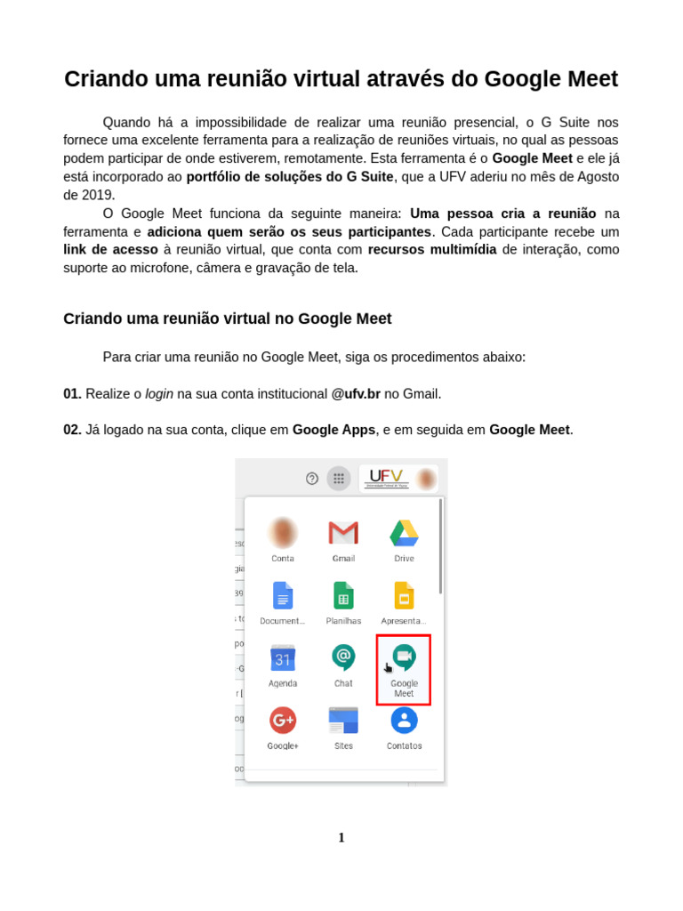 Tutorial do Google Meet | PDF