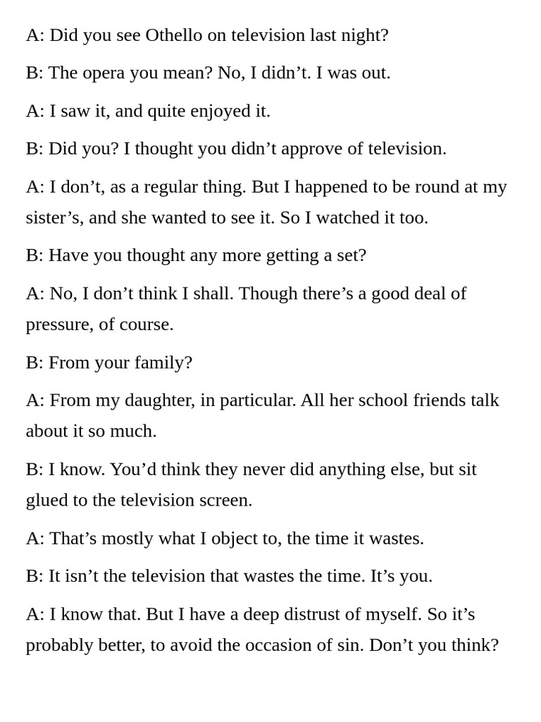 Dialogue 1 | PDF