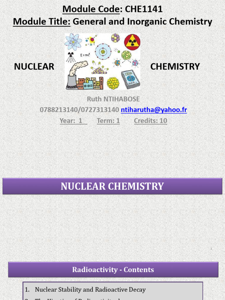 CHE 1141 Radioactivity-1 | PDF