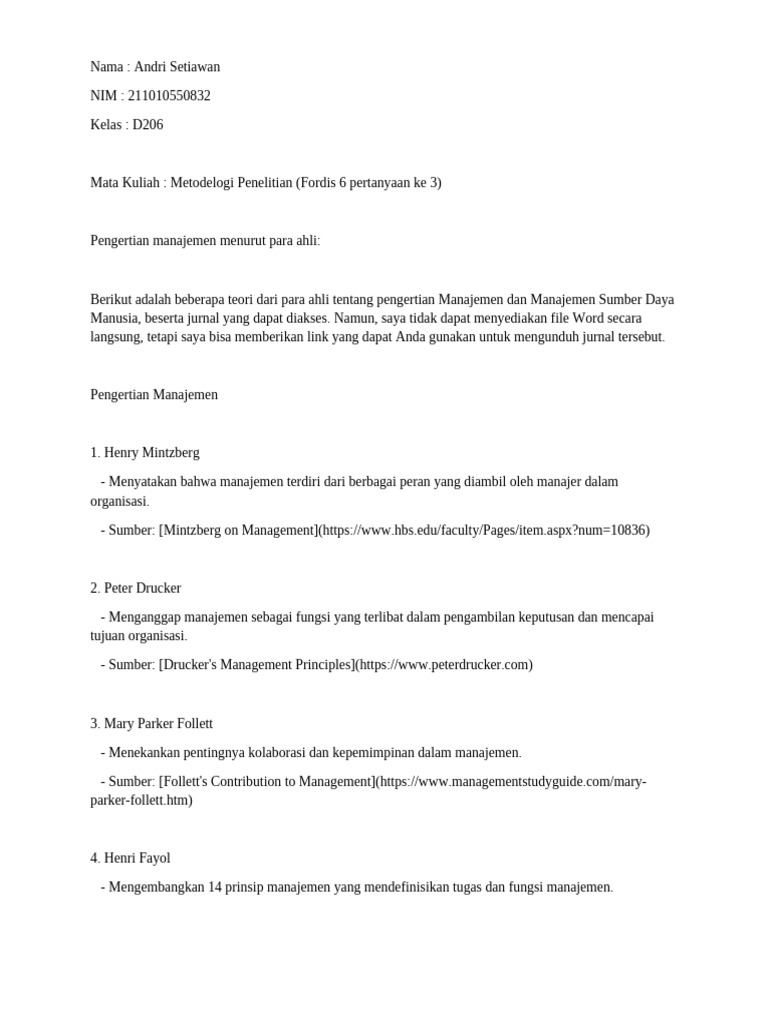Andri Setiawan Metodelogi Penelitian Fordis 6 | PDF