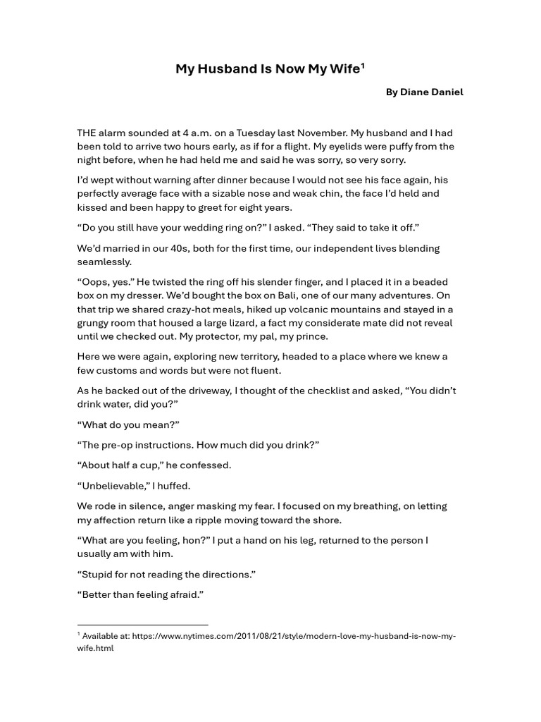 My Husband Is Now My Wife | PDF