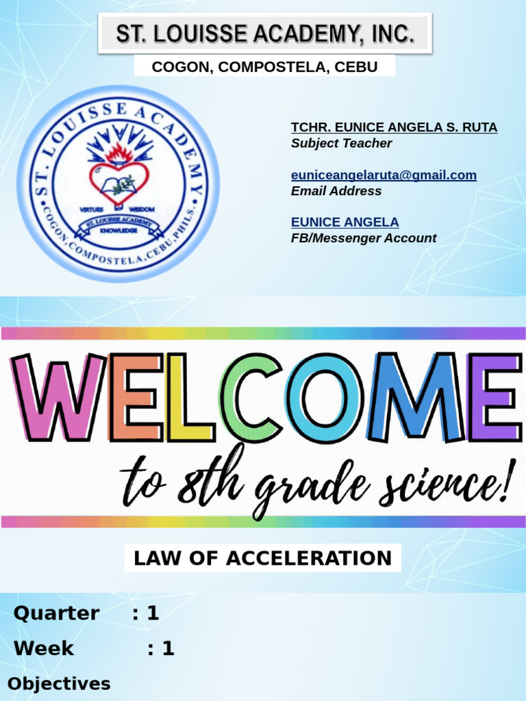 Science 8 Law of Acceleration Grade 8 | PDF