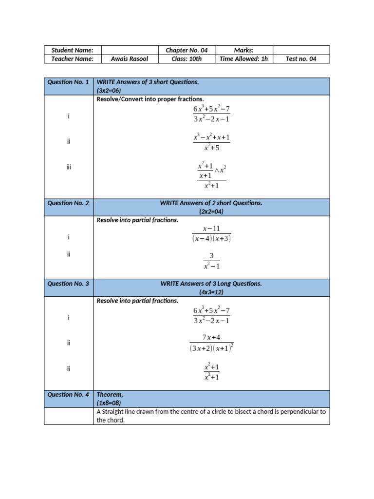 Chapter 4 Test | PDF