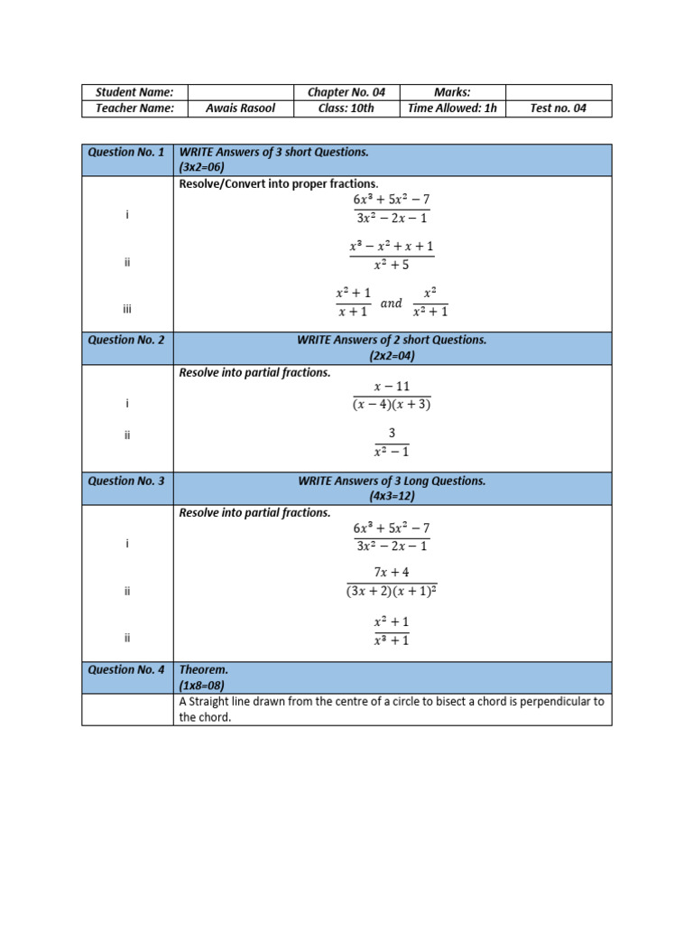 Chapter 4 Test 1 | PDF
