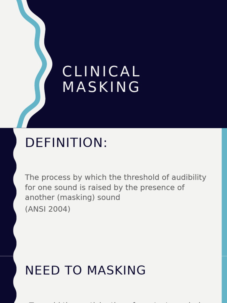 Clinical Masking 1 | PDF