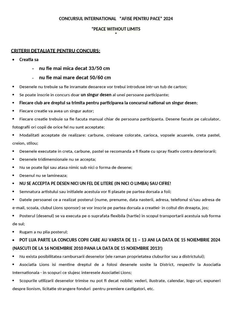 Instructiuni Participare | PDF