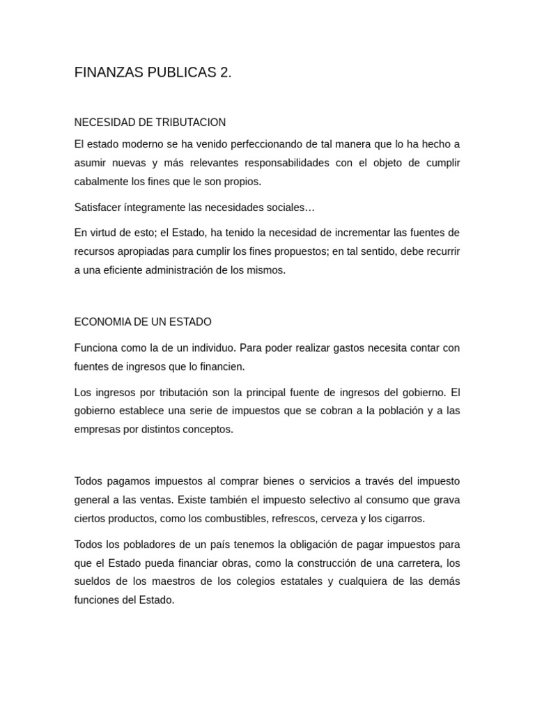 Finanzas Publicas | PDF | Mercado (economía) | Impuestos