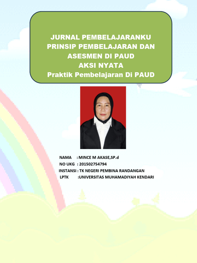 Jurnal Pembelajaranku Prinsip Pembelajaran Dan Assesmen Di Paud | PDF