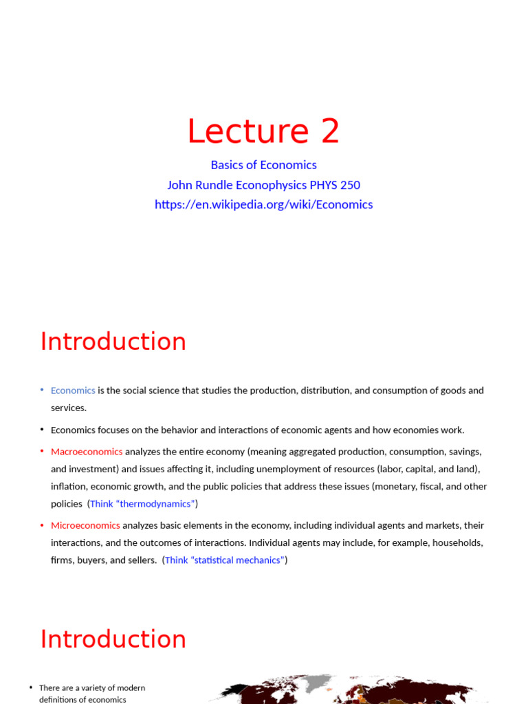Lecture 2 Economics | PDF