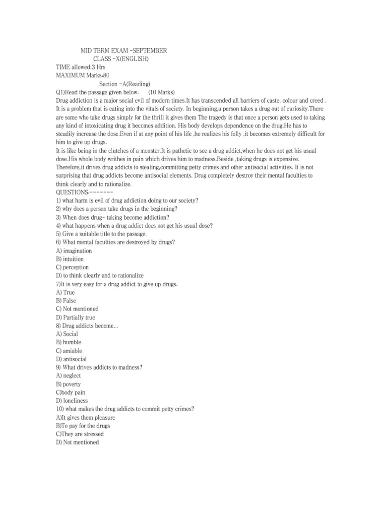 MID TERM EXAM - WPS Office | PDF | Exploration Of Mars | Mars