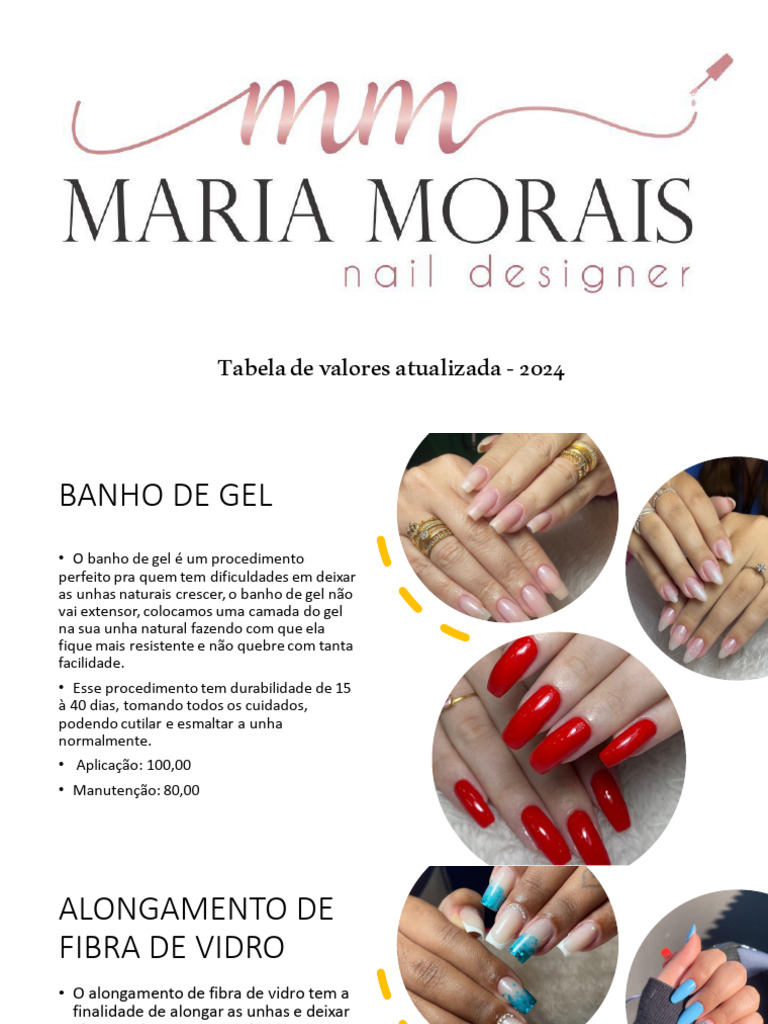 Tabela de Valores - Maria Morais 2024 | PDF