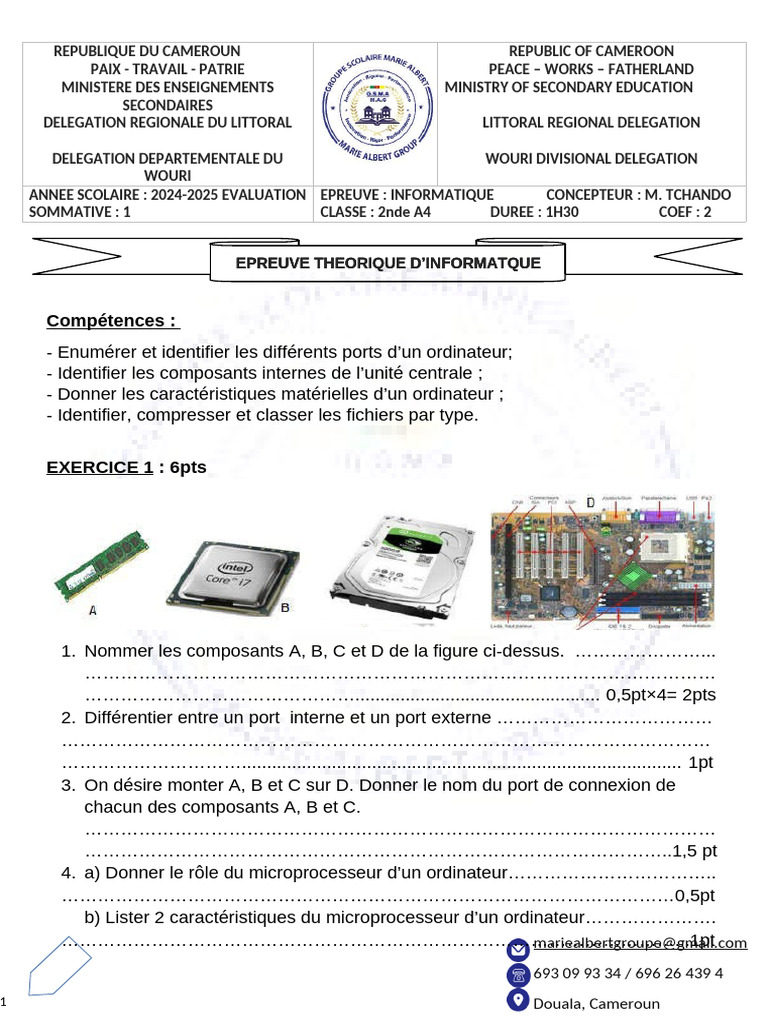 INFOS 2nde A4 SEQ1 | PDF