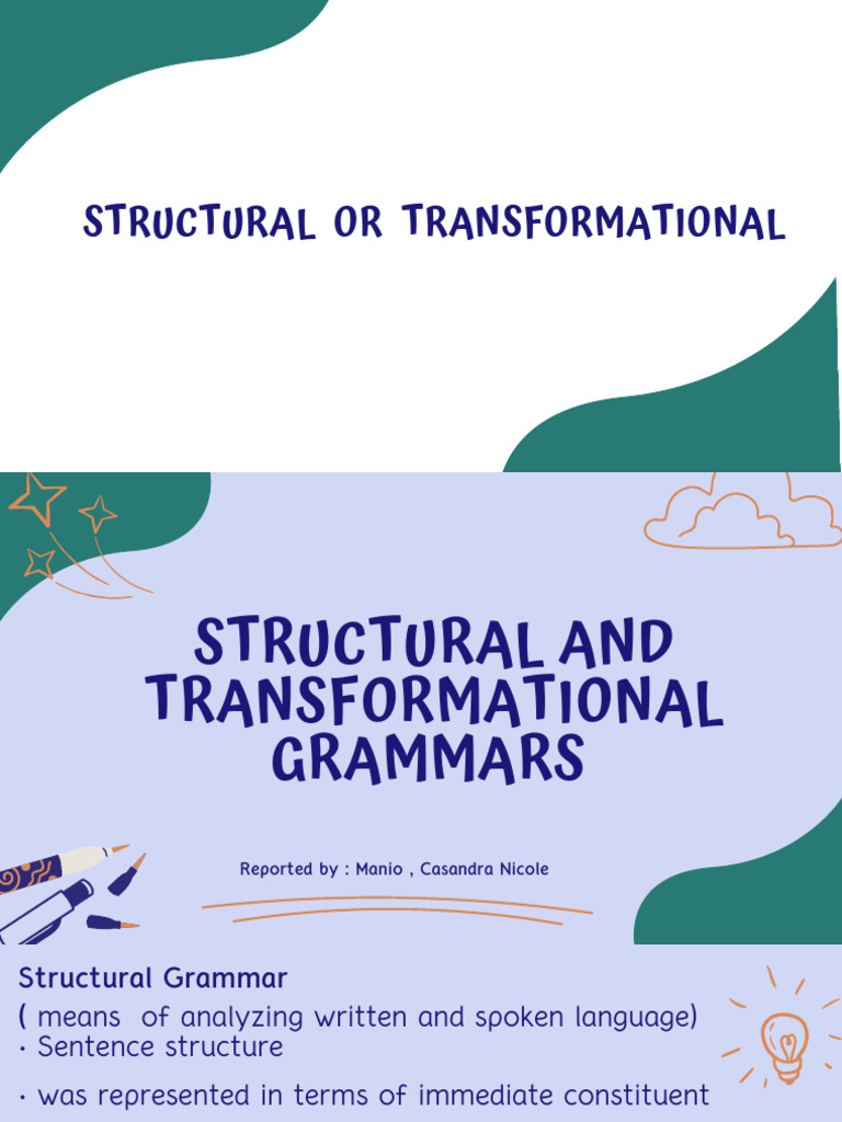 Structural vs. Transformational Grammar | PDF | Syntax | Phrase