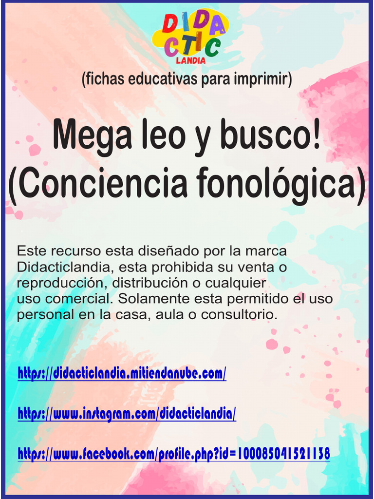 Mega Leo y Busco de Conciencia Fnológica | PDF