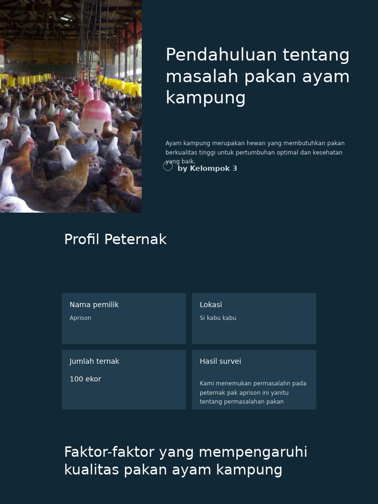 ayam kampung ppt (1) | PDF