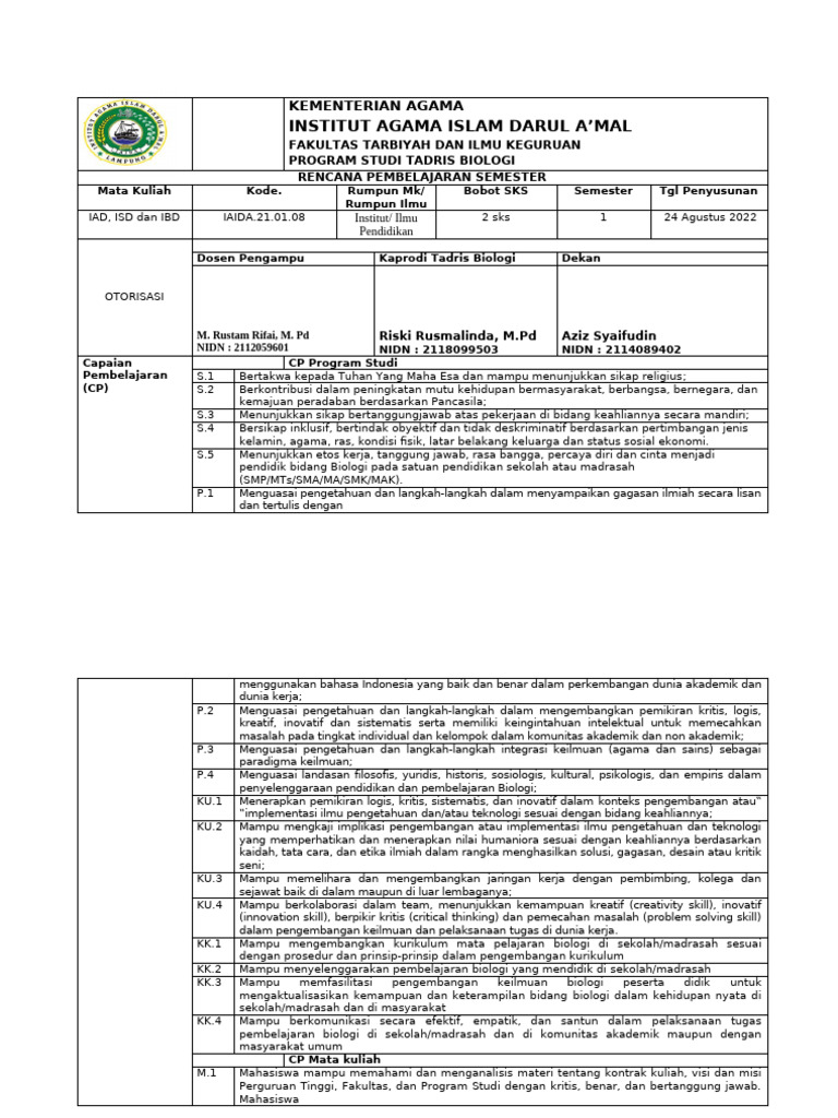 RPS IAD-IBD Dan ISD | PDF | Wellness | Science & Mathematics