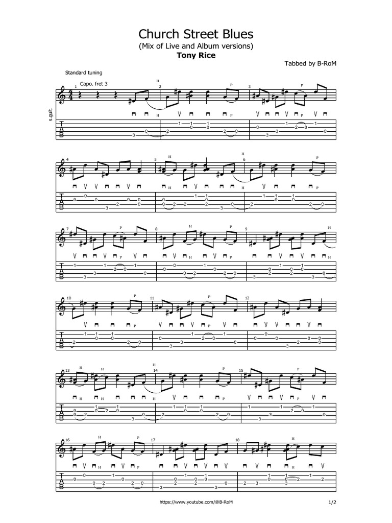 Tony Rice - Church Street Blues (Mix Version) | PDF