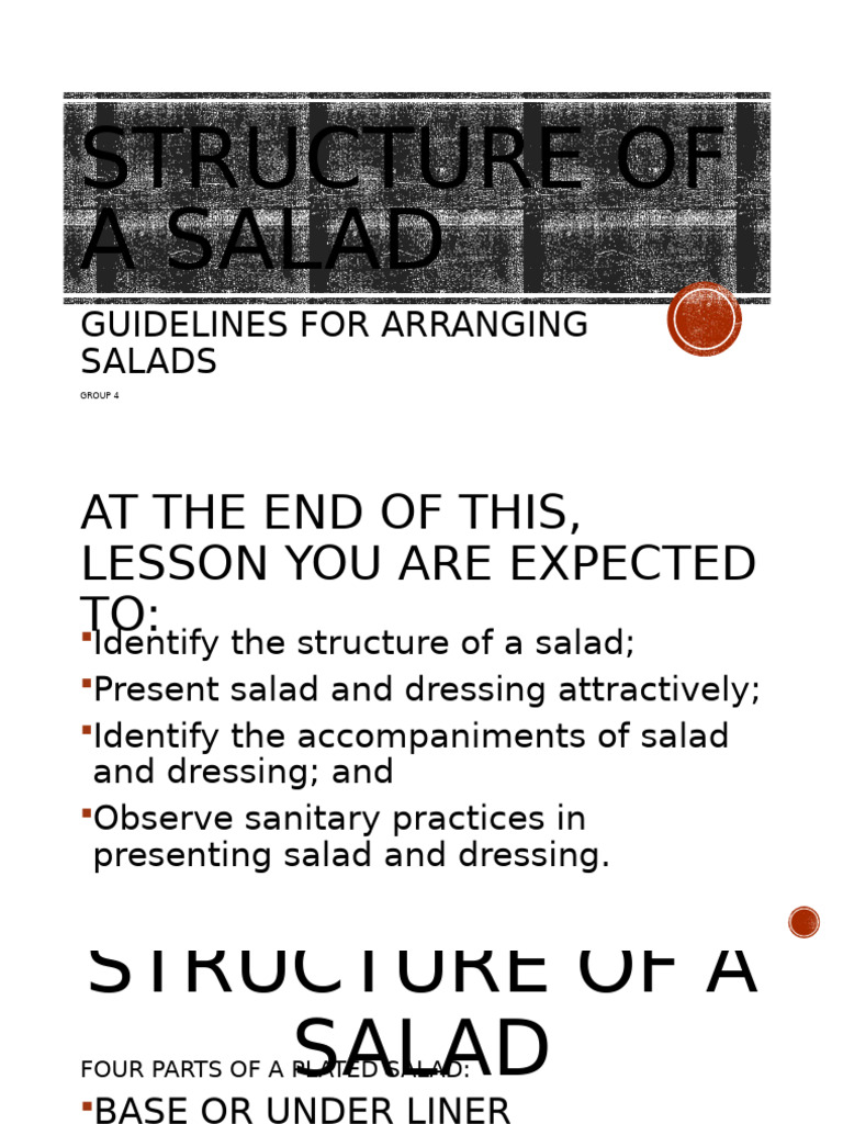 Structure of A Salad Guidelines | PDF