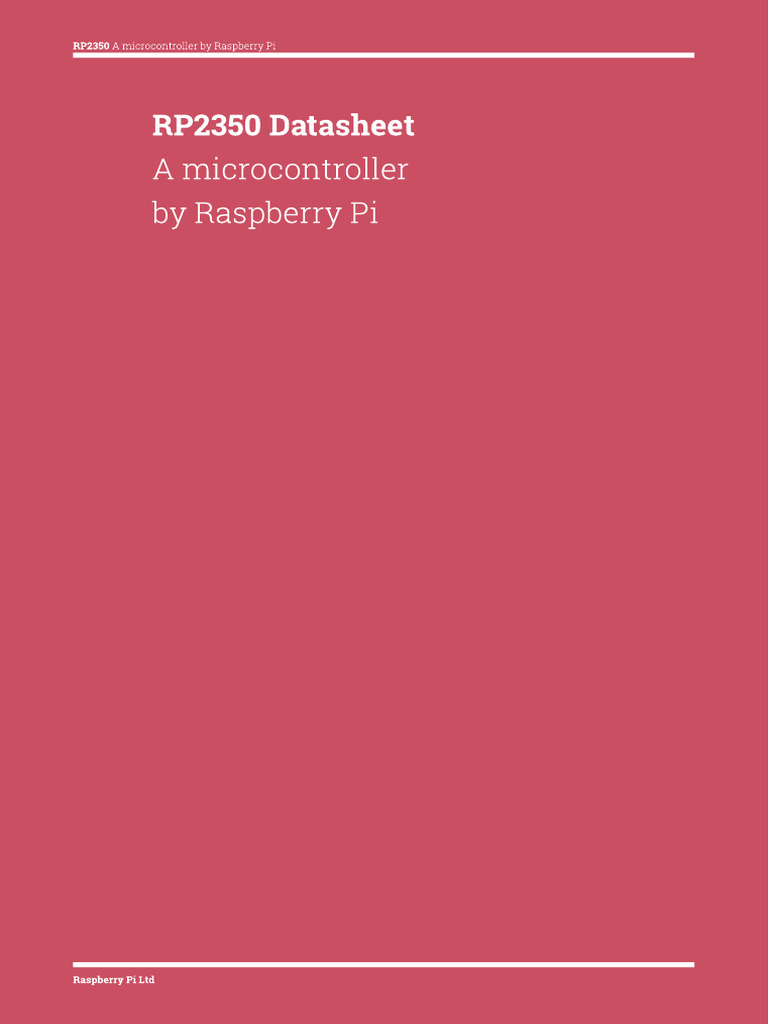 rp2350 Datasheet | PDF