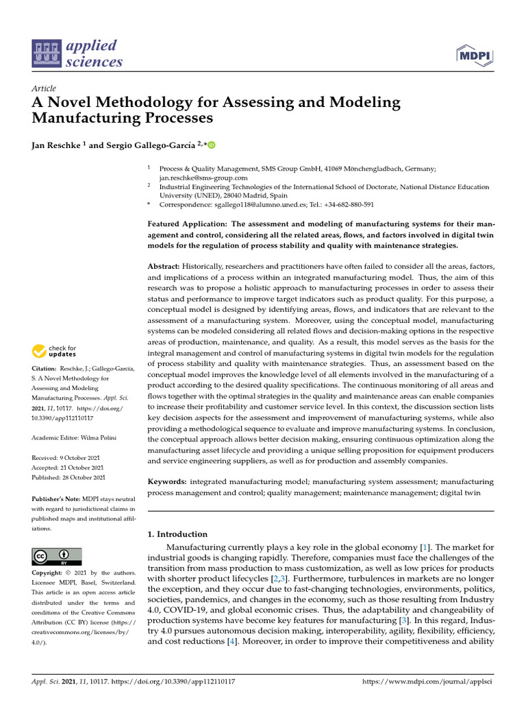 A Novel Methodology For Assessing and Modeling Man | PDF
