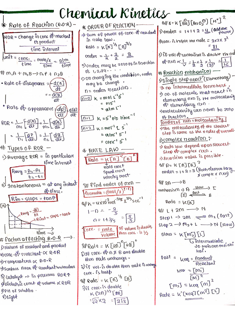 Chemical Kinetic | PDF