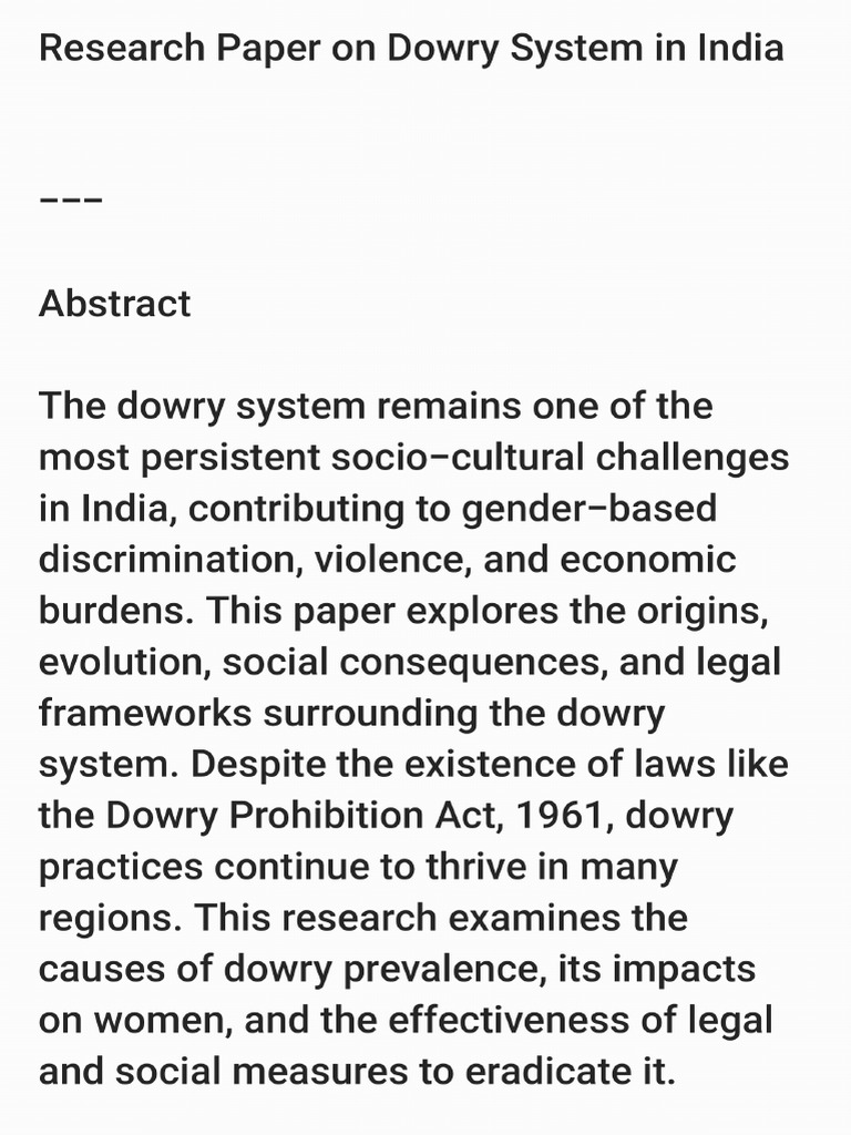 Dowry | PDF