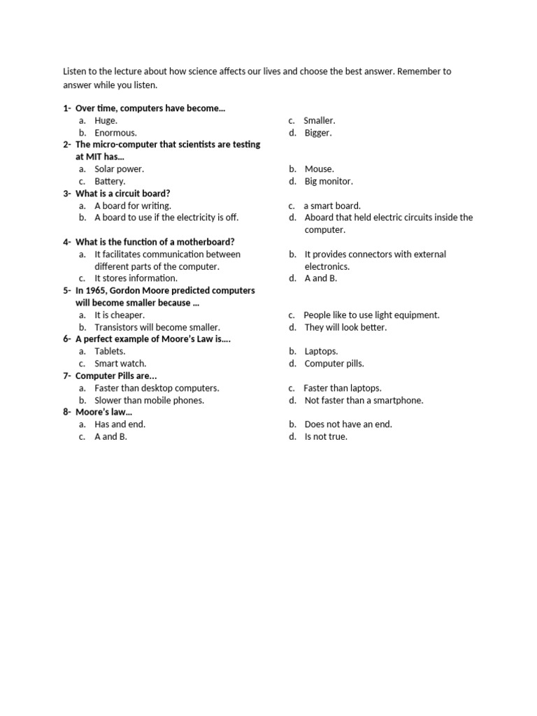 Unit 4 Listening 2 P88 EX A | PDF