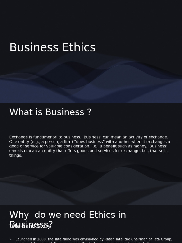 Business Ethics Case Study | PDF