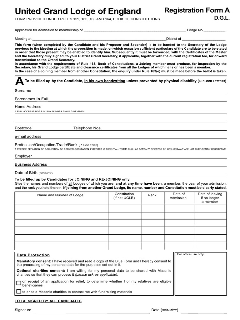 CRAFT Registration Form DGL - Revised Data Pro | PDF