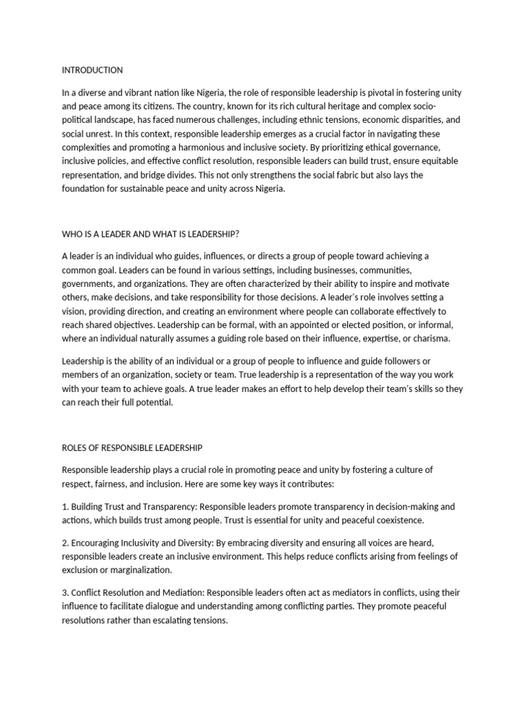 Edss 306 Leadership Role | PDF