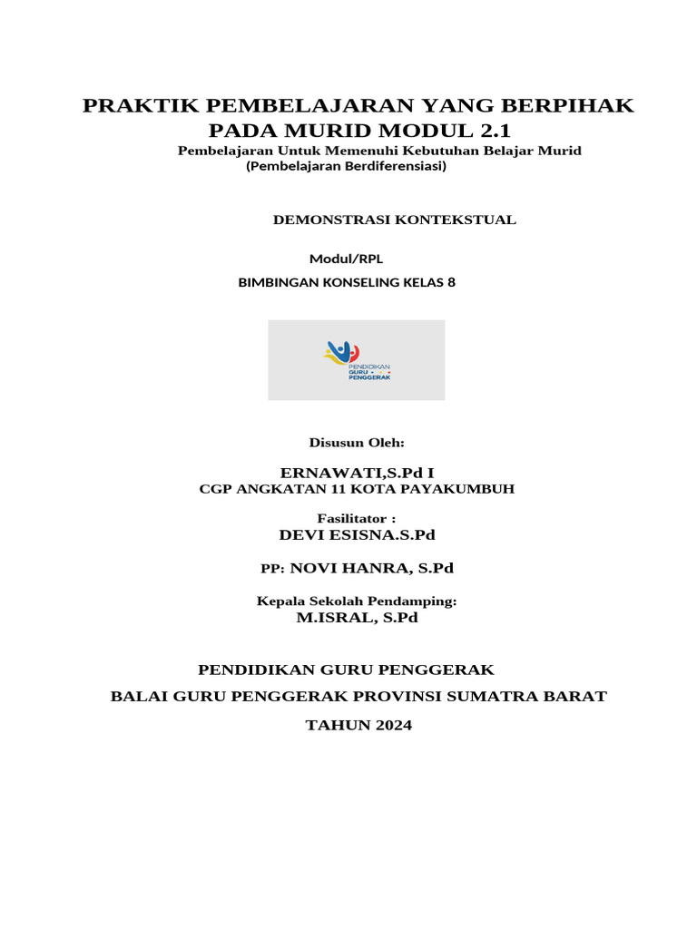Tugas RPP Berdefferensiasi Erna | PDF