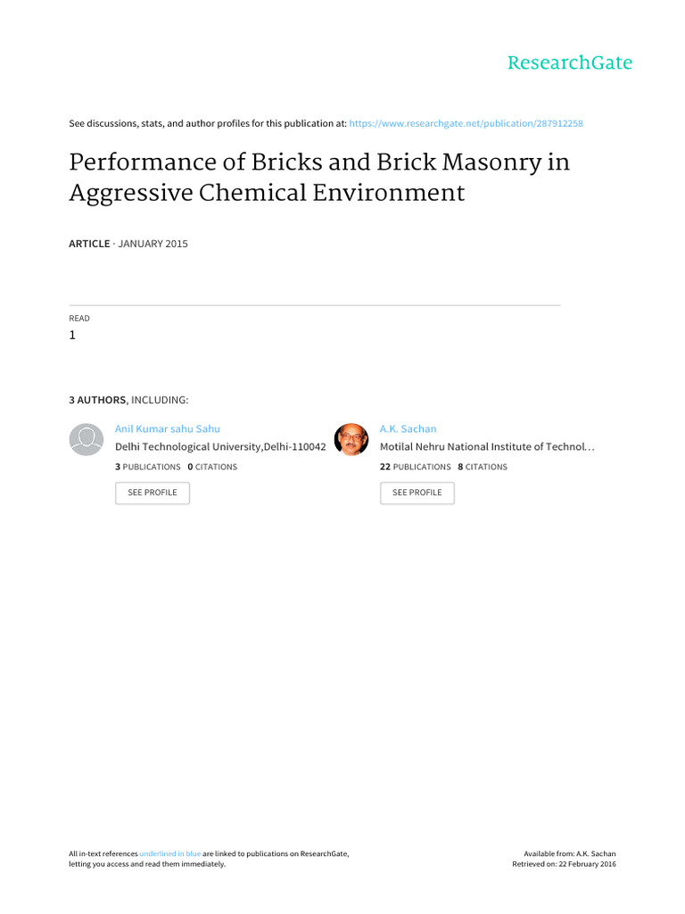(1-12) Performance of Bricks and Brick Masonry in Aggressive Chemical ...