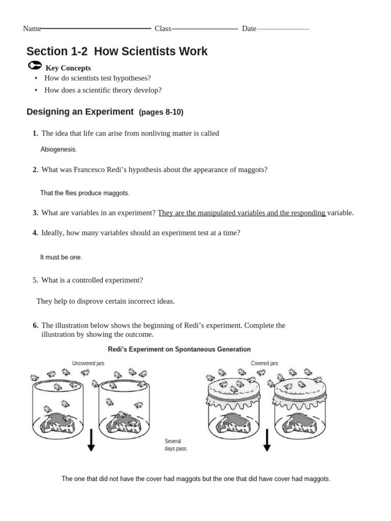 Worksheet how scientists work | PDF