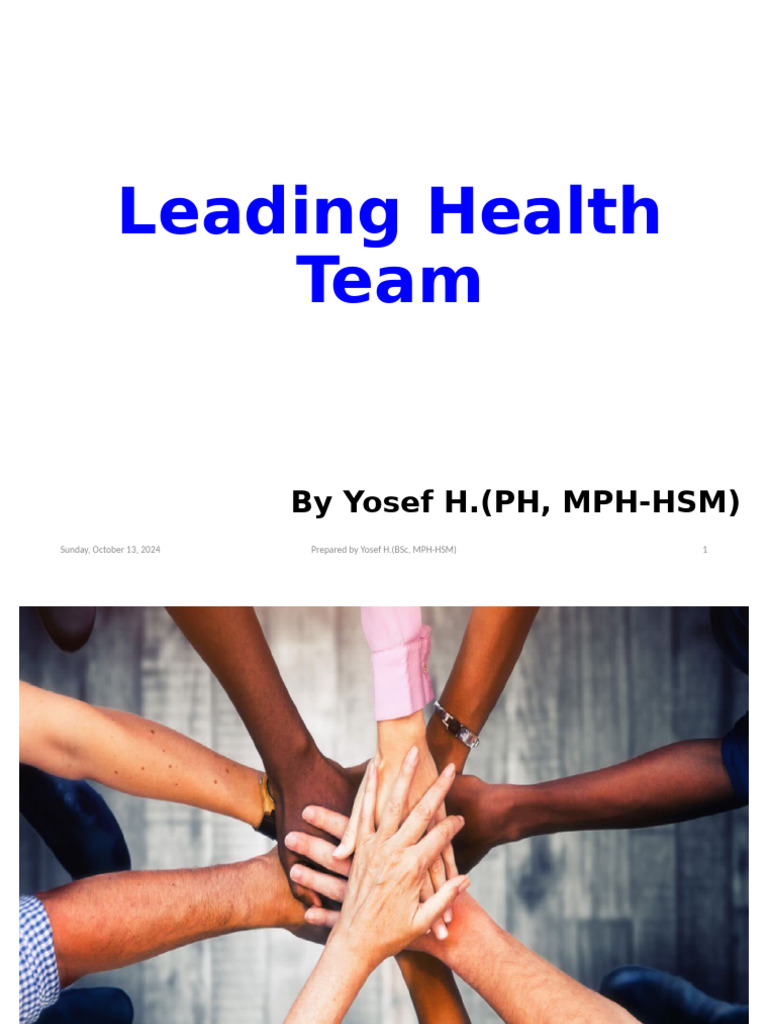 Managing Health Team | PDF